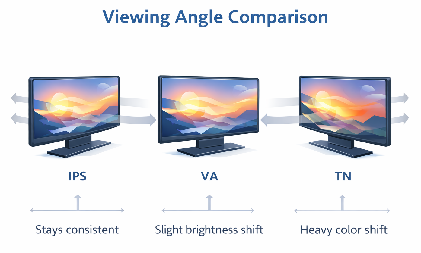 Monitor Panel Types Explained: IPS vs VA vs TN (2026)